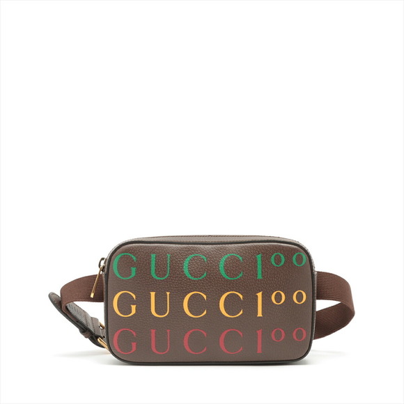 Gucci | Bags | Gucci Leather Brown Bag Logo Body | Poshmark